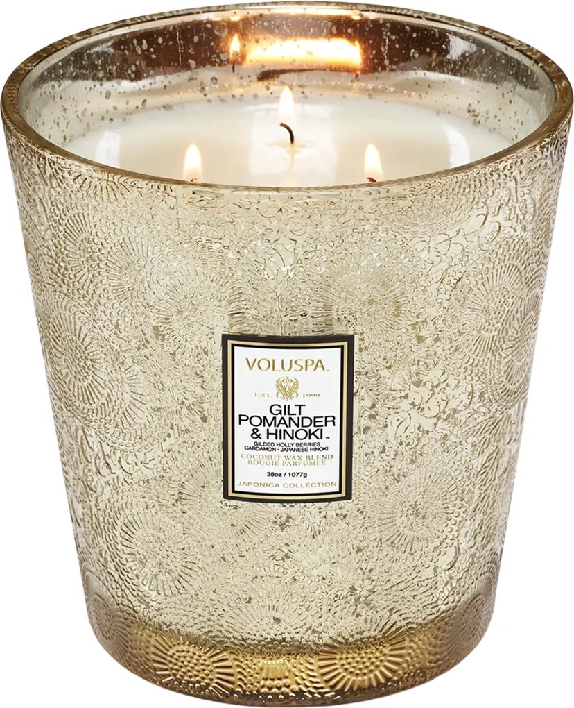 Voluspa svíčka Gilt Pomander & Hinoki, 1077 g