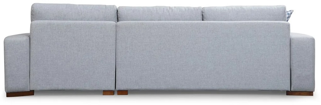 Designová rohová sedačka Bellona 290 cm světle šedá - pravá