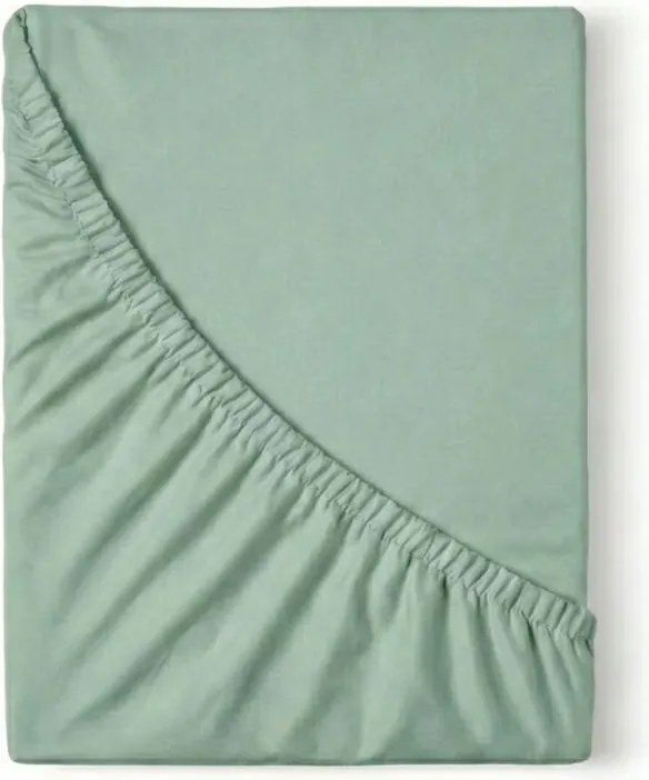 Kvalitex Bavlněné prostěradlo napínací zelené 80x200cm