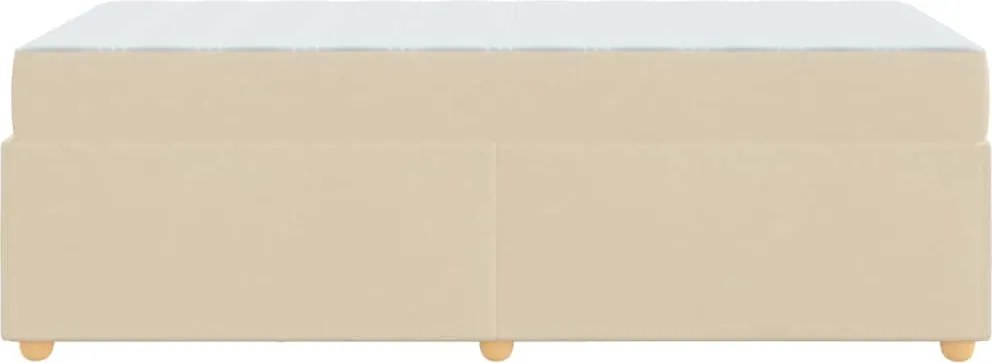 Rám postele s matrací Krémová 90 x 190 cm textil 3399326