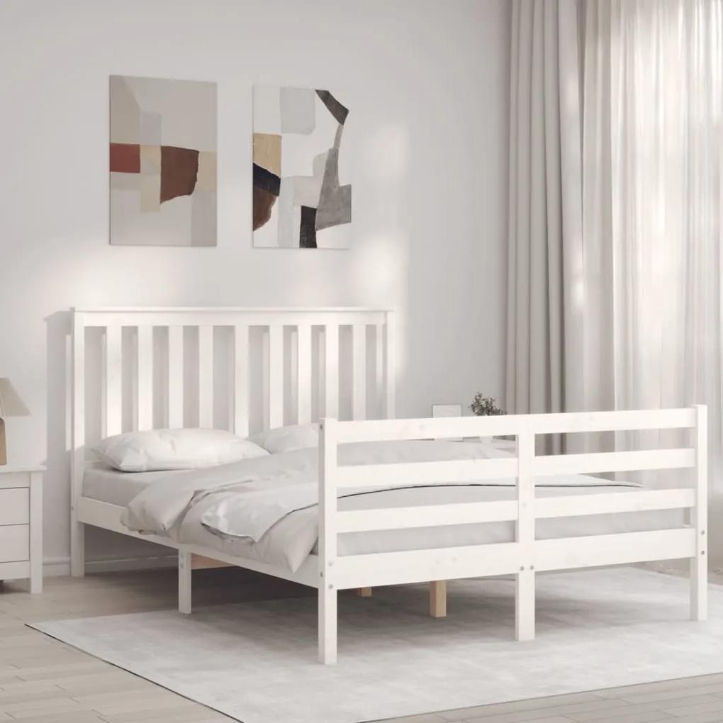 vidaXL Rám postele s čelem 120 x 200 cm masivní dřevo [3194241] Barva: Přírodní