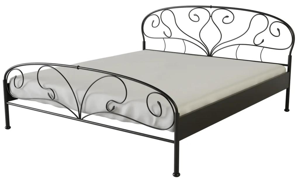 Nábytek ATIKA s.r.o. Kovová postel  KLAUDIE Povrchová úprava: stříbrná RAL 9006, Rozměr: 100 x 200 cm