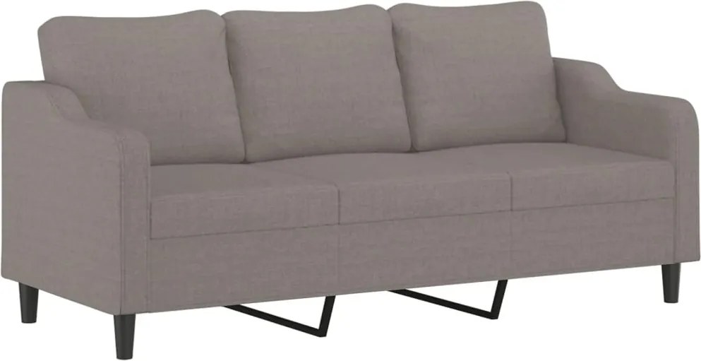 3místná pohovka s podnožkou taupe 180 cm textil 3201142