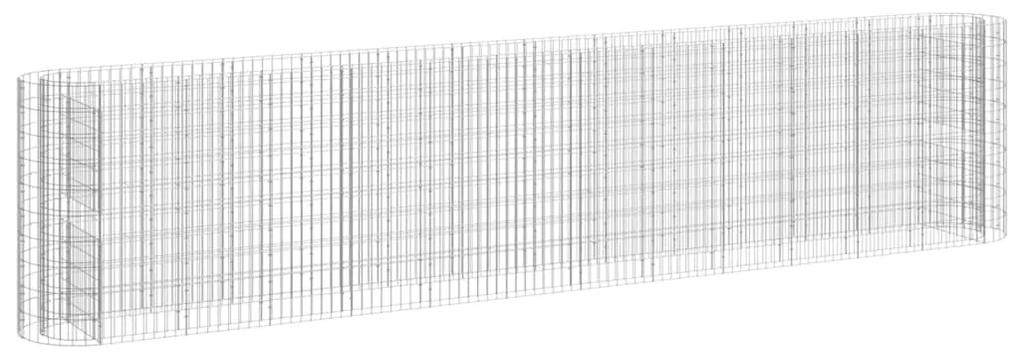 vidaXL Gabionový vyvýšený záhon pozinkované železo 470 x 50 x 100 cm