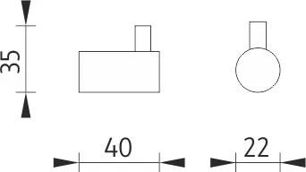 Nimco Háček jednoduchý BORMO černá - BRC 11054-90