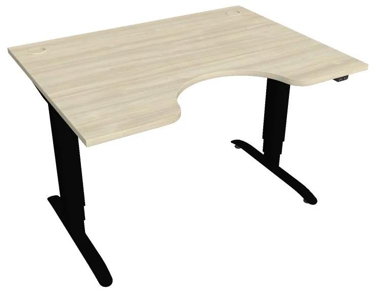 Hobis Motion Elektr. nastavitelný stůl 120x90 - HOBIS ERGO MOTION MSE 3 1200 Dekor stolové desky: akát, Barva kovové podnože: černá