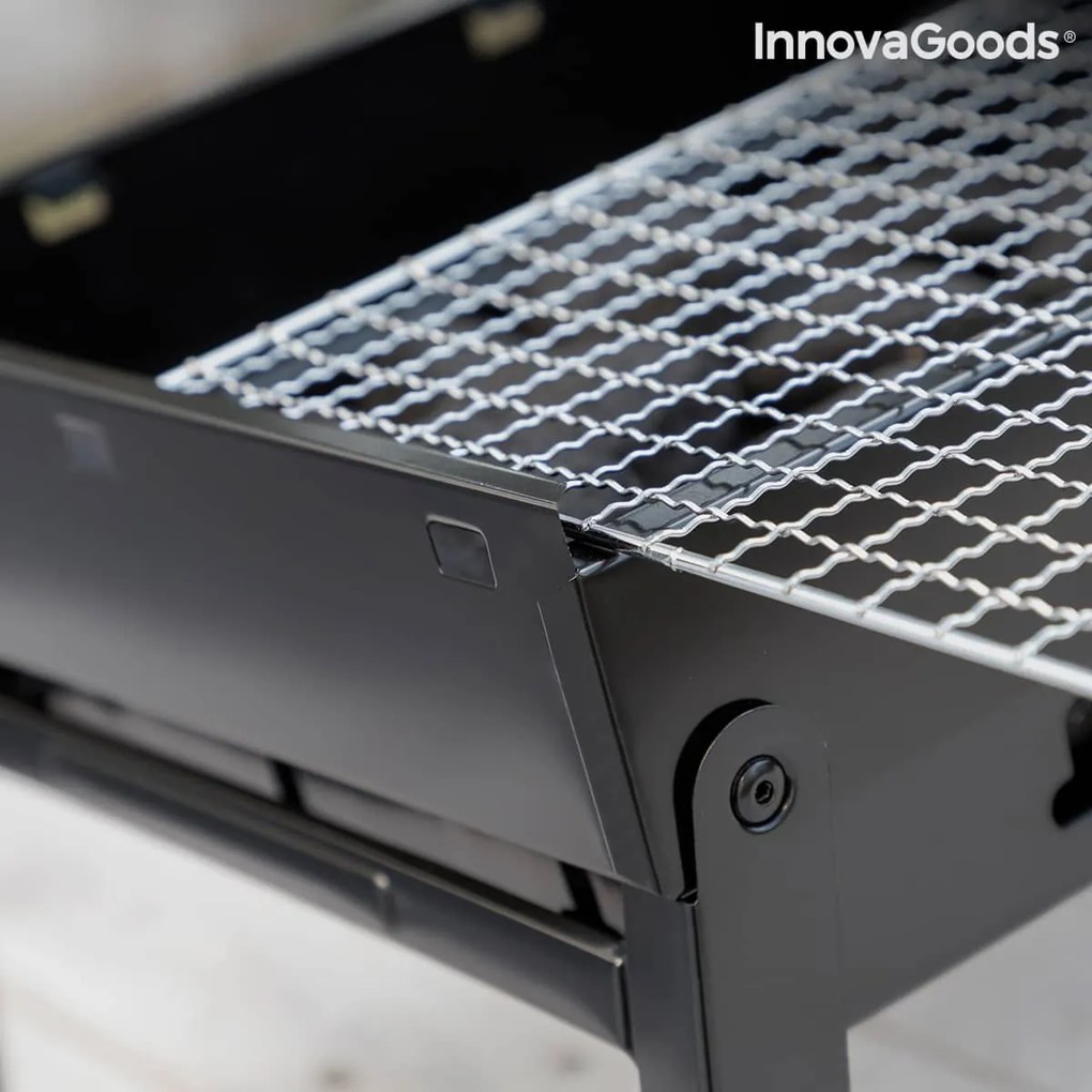 Přenosný skládací gril na dřevěné uhlí BearBQ - InnovaGoods