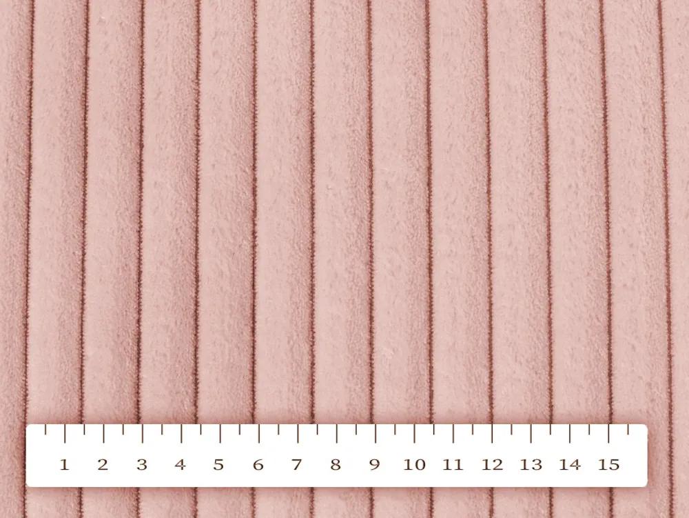 Biante Dekorační povlak na polštář Minky manšestr MKM-008 Pudrově růžový 60 x 60 cm