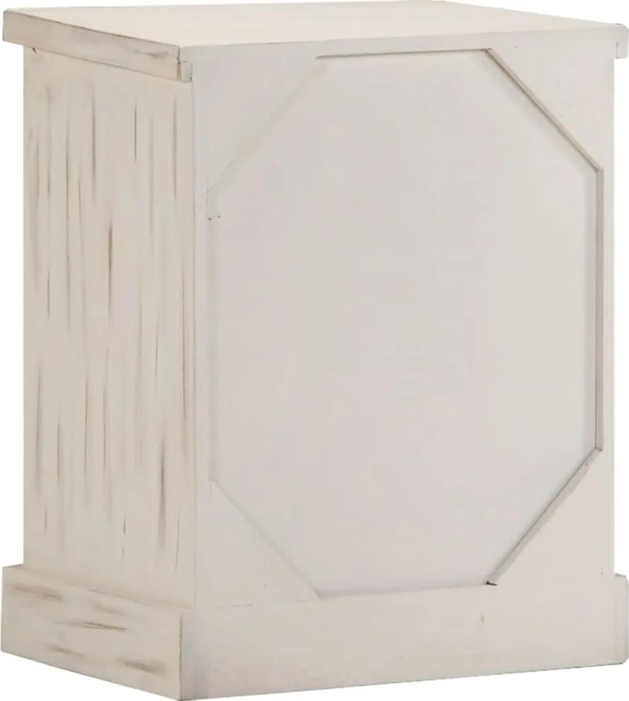 vidaXL Noční stolek bílý 40 x 30 x 50 cm masivní mangovníkové dřevo [247713]