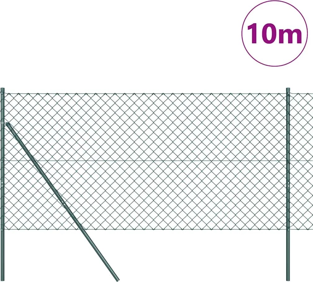 Oplocení na řetězcích se upevňuje na zem 10 x 1,5 m Zelená 3351080