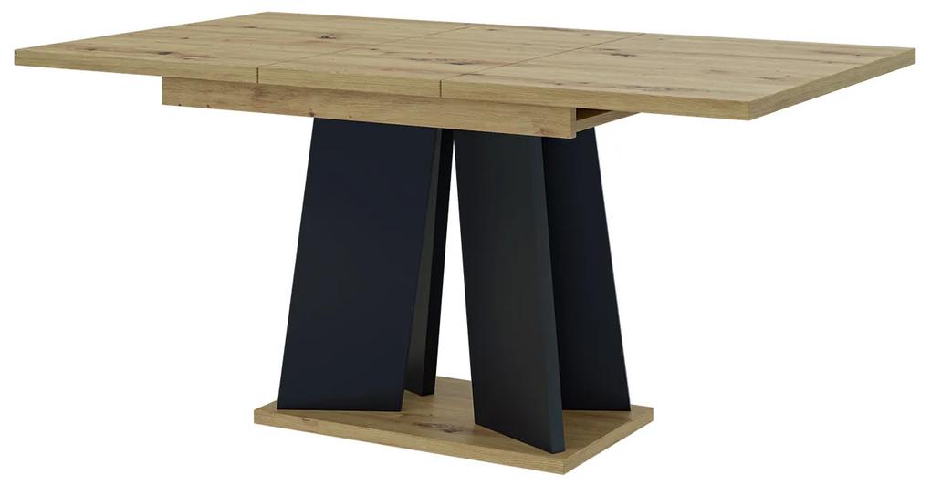 Jídelní stůl Mulnu (artisan + černá) (pro 4 až 6 osob). 1055223