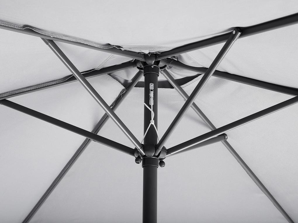 Slunečník 270 cm světle šedý VARESE Beliani