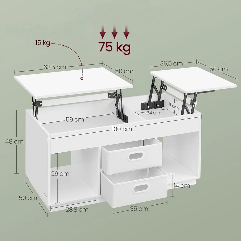 Konferenční stolek E1021 WT, bílá