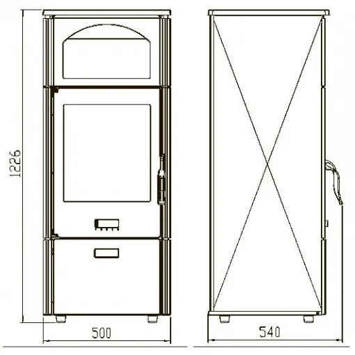 PLAMEN Litinová krbová kamna LAGUNA - hnědá