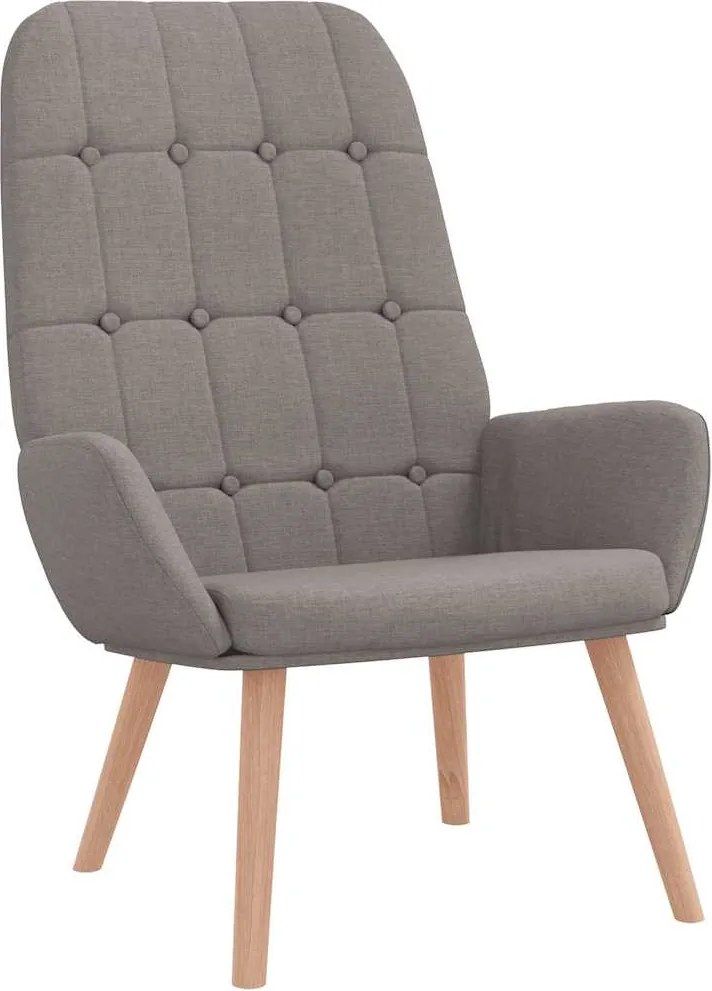 Relaxační křeslo s podnožkou taupe textil 3315156
