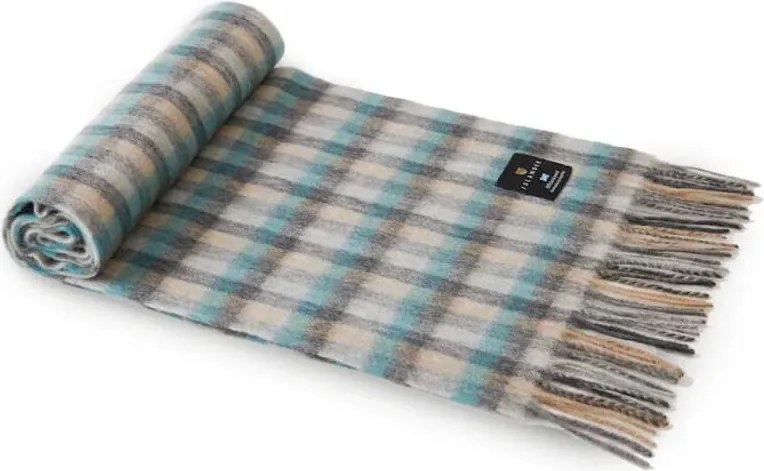 Šála z jehněčí vlny Islander Tartan krátká 150x27 cm - Islander