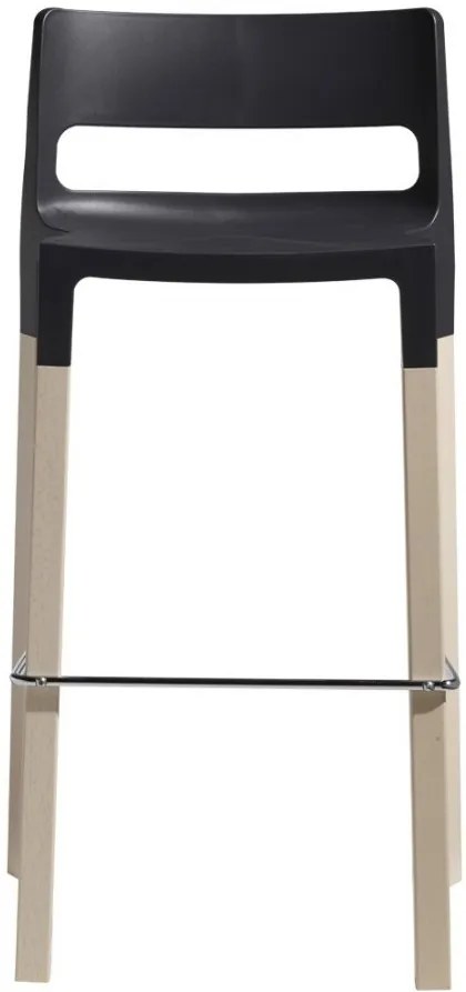 SCAB - Barová židle DIVO NATURAL vysoká - antracitová/buk