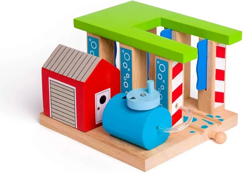 Bigjigs Rail Dřevěná vlaková myčka