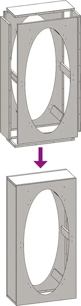 vidaXL Stojan na palivové dřevo 50x23x100 cm [864185] Barva: Povětrnostně odolná ocel