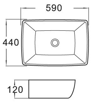 Mexen ANA UMYVADLO, 59x44 CM, BÍLÁ, 21095900