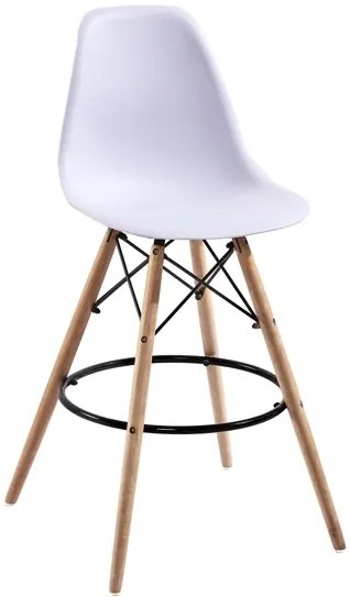 Židle barová  EMA bílá