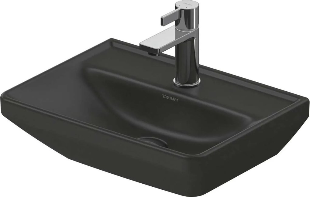 Duravit D-Neo - Umývátko 45x34 cm, bez přepadu, otvor pro baterii, antracit 0738451341