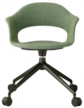 Scab Otočná čalouněná židle LADY B POP na kolečkách HODNOTY čalounění Scab Fabric 25 - tmavě šedo-stříbrná látka 2598