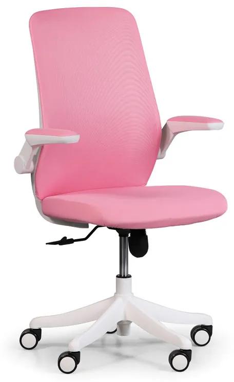 Kancelářská židle se síťovaným opěrákem BUTTERFLY 1+1 ZDARMA, růžová