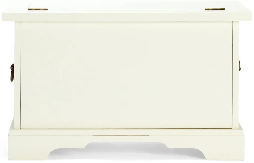 furniture-nabytek.cz - Masivní truhlice Catello z borovice a MDF, lakovaná, bílá – 80×44×50 cm
