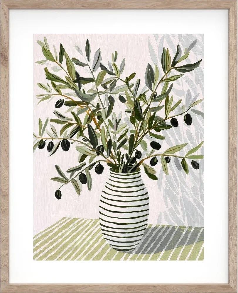 Tištěný obraz s rámem 40x50 cm Olive Bunch II – Styler