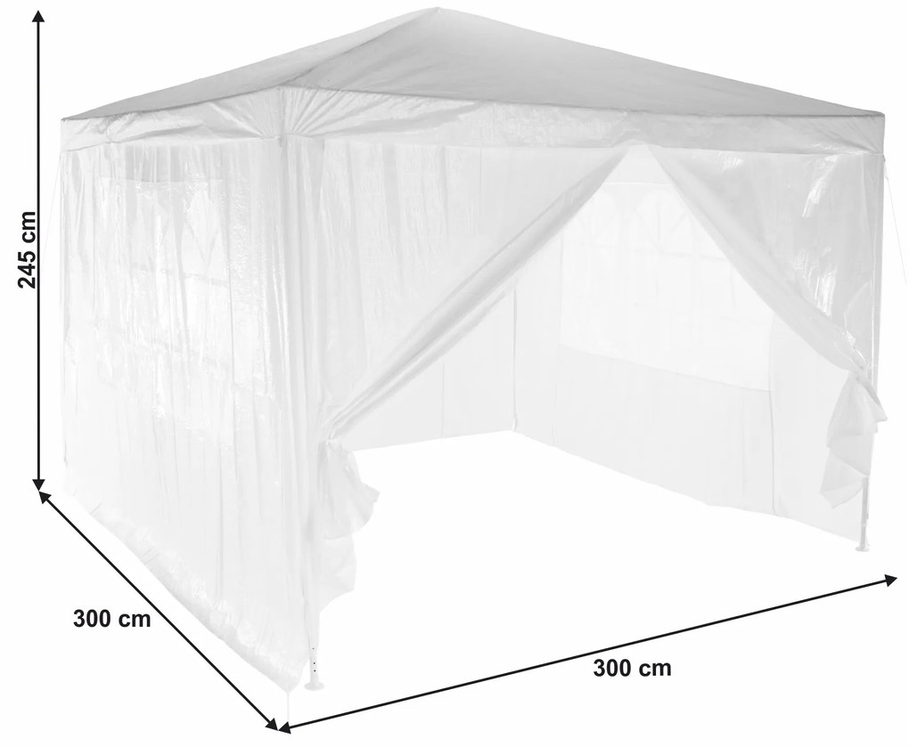 Kondela Zahradní párty stan, bílá, 3x3 m, TEKNO TYP 1
