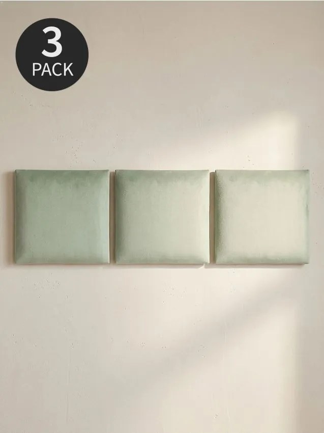 Sinsay - Čtvercové čalouněné panely 3 pack - zelená