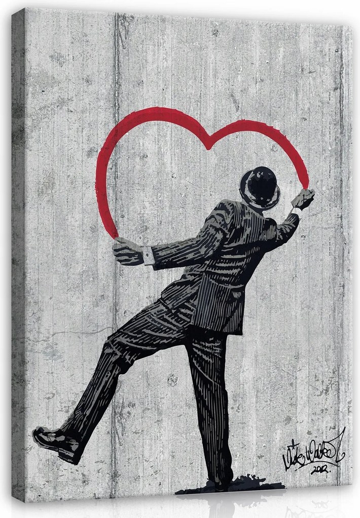 Obraz Na Plátně Banksy Graffiti Umění Abstrakce Do Předsíně 100x70
