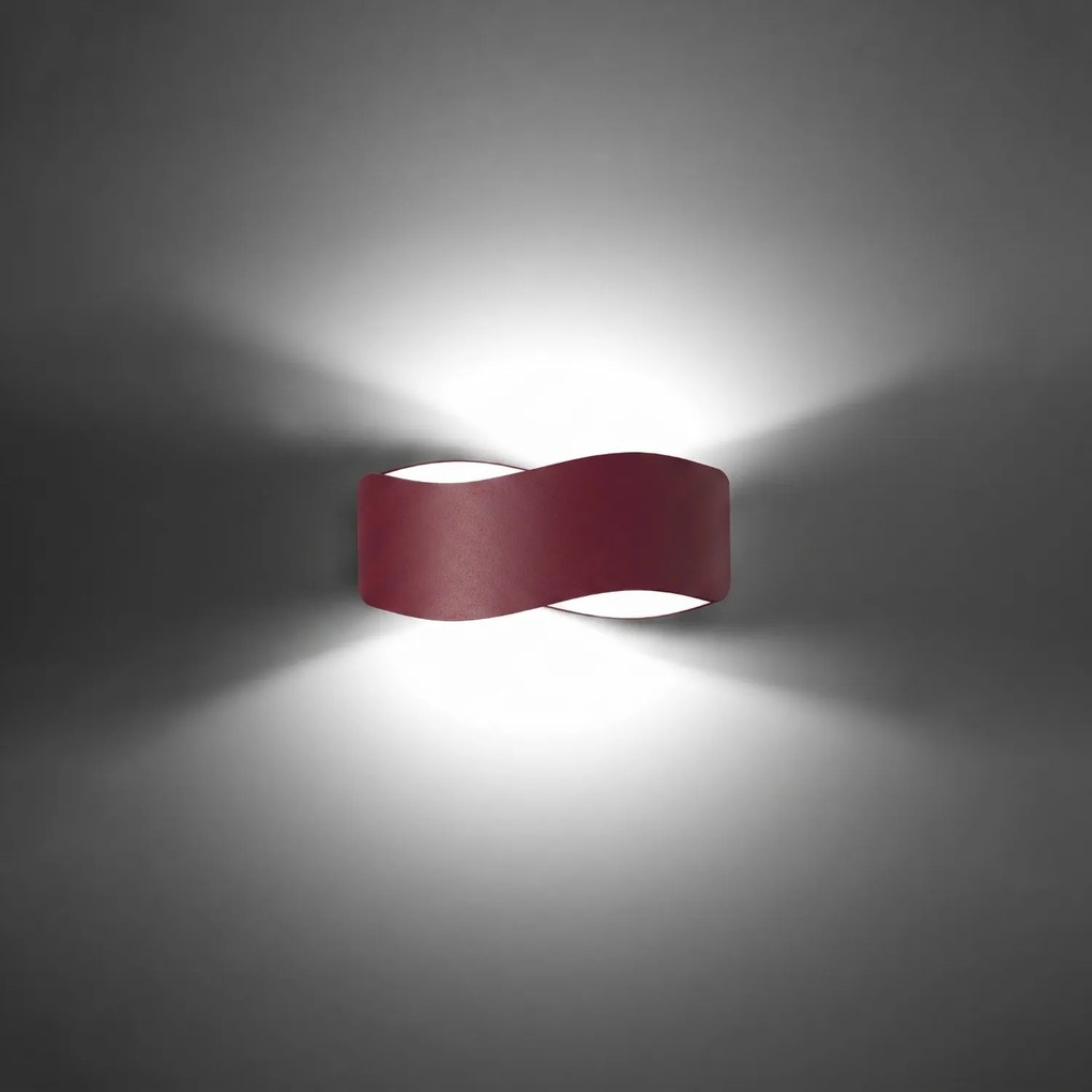 Sollux Lighting Nástěnné svítidlo TILA 30 bordó