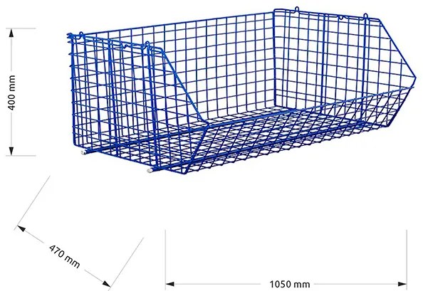 FEROPLAST spol. s.r.o Průmyslový úložný koš KS4 1050x470x400 mm, stohovatelný