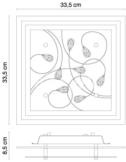 Globo 40408-2 - Stropní svítidlo JASMINA 2xE27ILLU/40W/230V