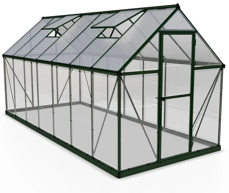 Polykarbonátový skleník Hybrid 1,85 x 4,26 m Palram - Canopia zelená