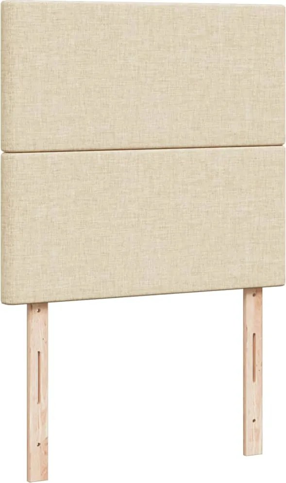 Box spring postel s matrací krémová 90x200 cm textil 3292669
