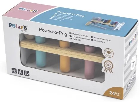 Dřevěná zatloukačka s kladívkem Viga 44009 PolarB