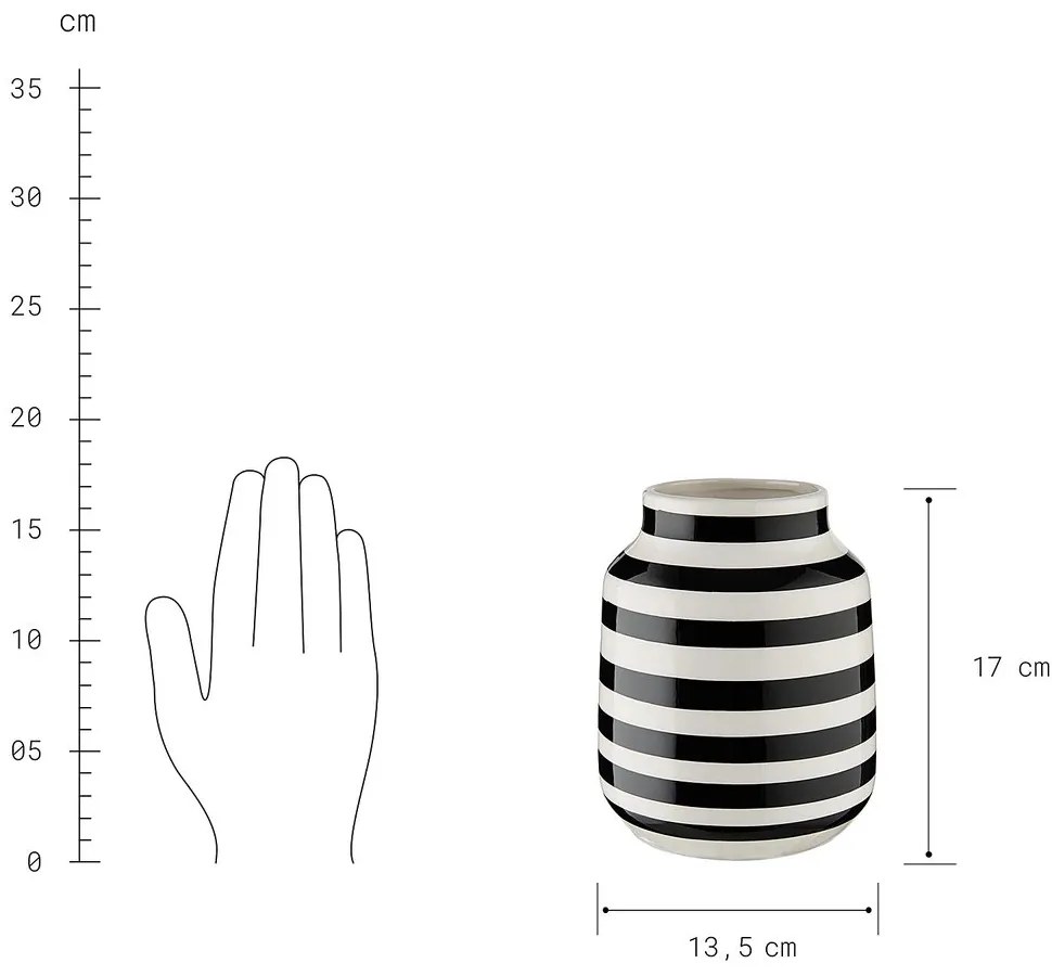 MALIKA Váza proužkovaná 13,5 cm