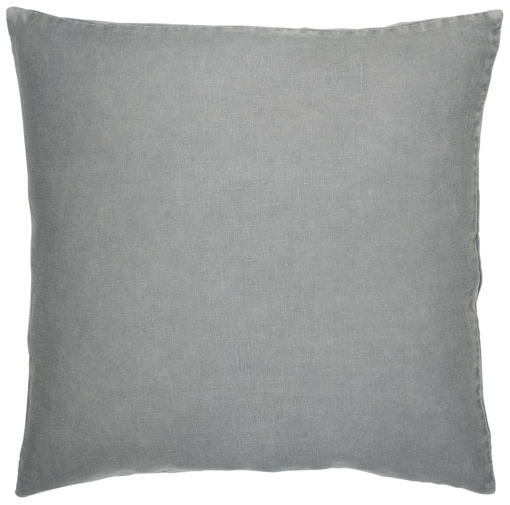 IB LAURSEN Lněný povlak na polštář Smoke 50x50 cm, šedá barva, textil