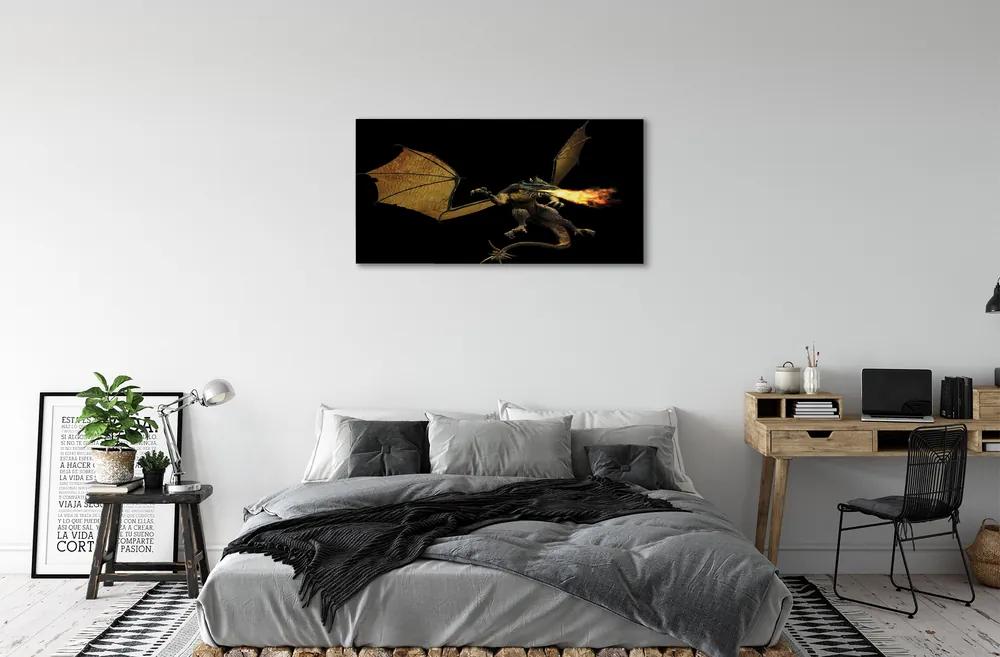 Obrazy na plátně Ohnivého draka 100x50 cm