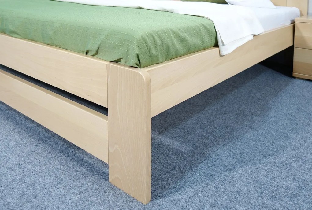 Postel s roštem Justina, 90x210cm, masiv buk