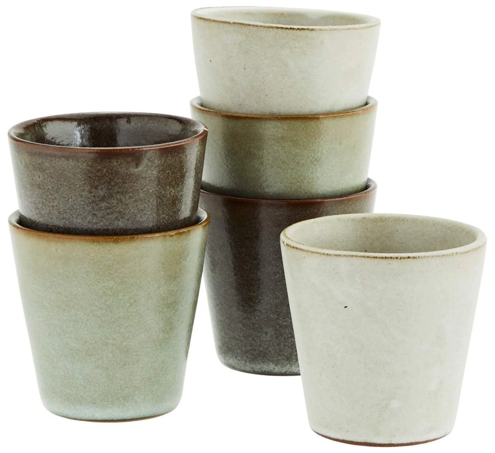 MADAM STOLTZ Keramický šálek Grey Stoneware A, šedá barva, keramika