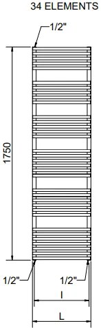 Cordivari Gloria 22 - Radiátor 1150x530 mm, bílá 3551666100105