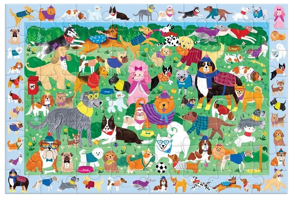 Mudpuppy Puzzle skládej a hledej "Psí den" 64 dílů