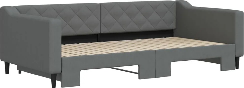 Válenda s přistýlkou tmavě šedá 100 x 200 cm textil 3197432