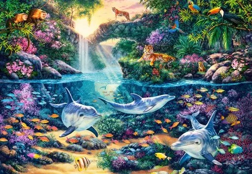 Castorland puzzle 1500 dílků - Ráj uprostřed džungle