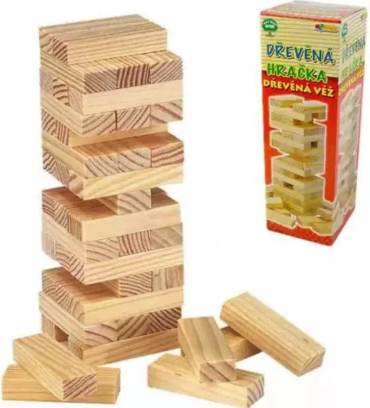 MADE Hra věž Jenga dřevěná velká