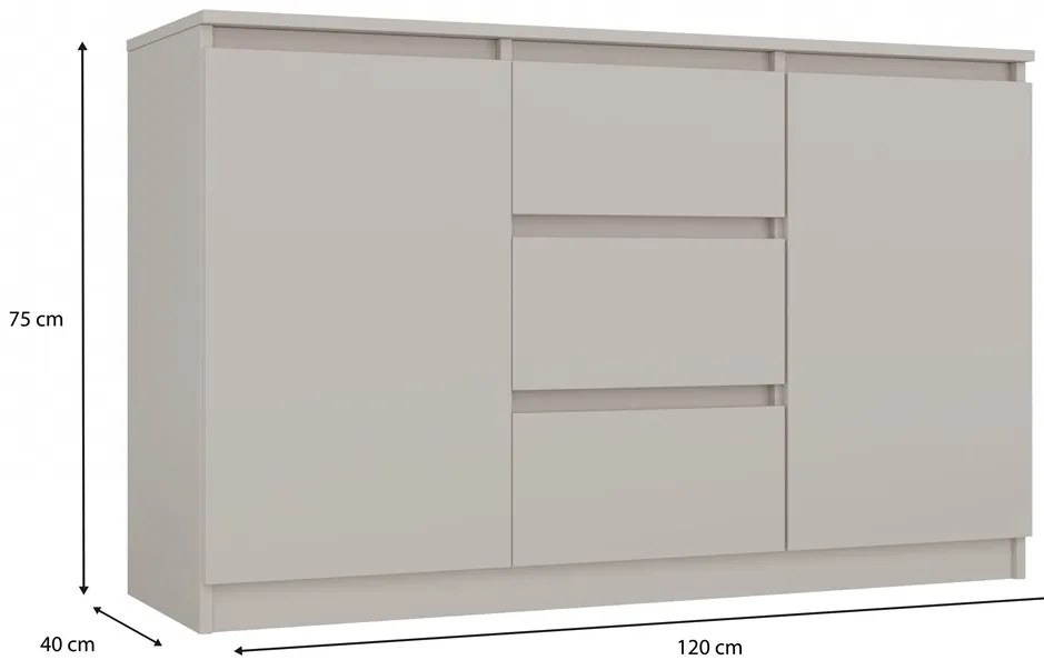 Komoda MALWA 2D3S kašmír